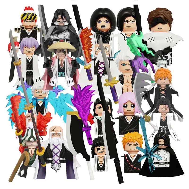 WM6164-BLEACH-Hitsugaya-Kurosaki-Kuchiki-Ichigo-building-Blocks-Anime ...
