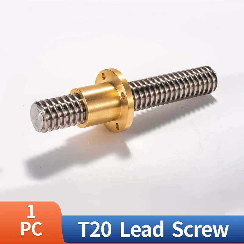 T20-Lead-Screw-T20-Trapezoidal-Rod-Screw-with-Brass-Nut-Pitch-4mm-Lead ...