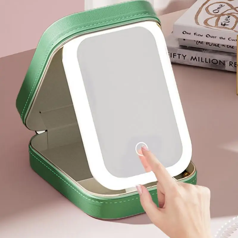Makeup-Case-With-Lighted-Mirror-Portable-LED-Cosmetic-Holder-Makeup ...