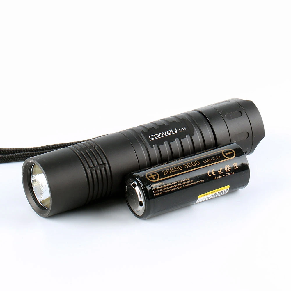 Convoy S11 XHP70.2 XHP70.3 HI LED ,26650 flashlight ,torch,with 26650 ...