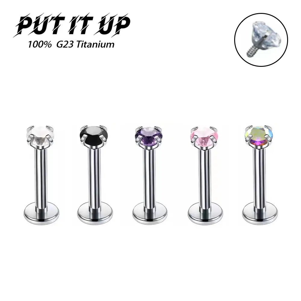 G23-Titanium-Labret-Lip-Stud-Zircon-Anodized-Prong-Set-Gemstone-16G-Ear ...