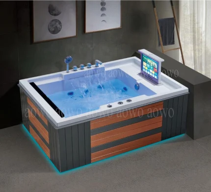 2 People Infinity Spa Tubs Hydrotherapy Bathtub Hot Tube Outdoor ...