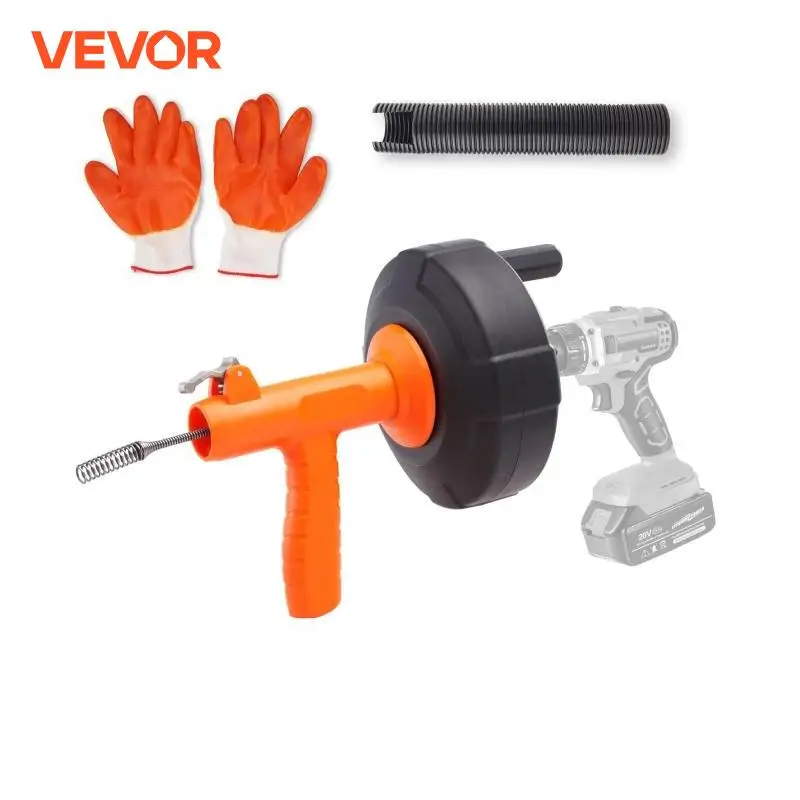 VEVOR-Drain-Cleaner-Machine-25FT-Automatic-Tube-Cleaner-Blockage ...