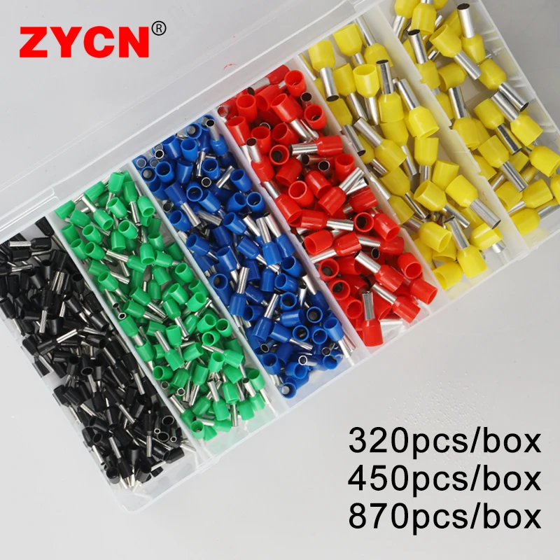 320-450-800PCS-Tubular-Ferrule-Terminal-Various-Box-Wire-Crimp ...