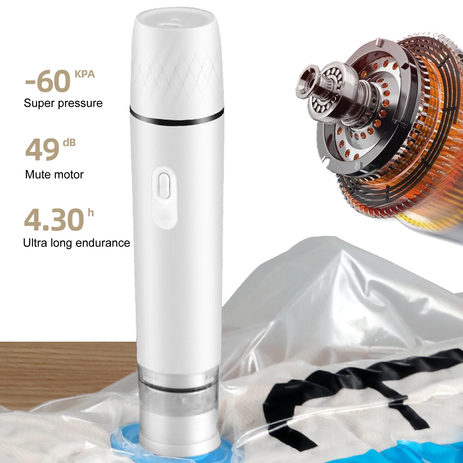 Vacuum Electric Air Pump Compression Bag Mini Vacuum Sealer Machine ...