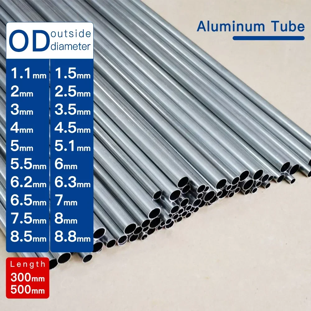 Aluminium-Tube-OD1-1-8-8mm-length300mm-500mm-Round-Aluminum-Alloy-Pipe ...