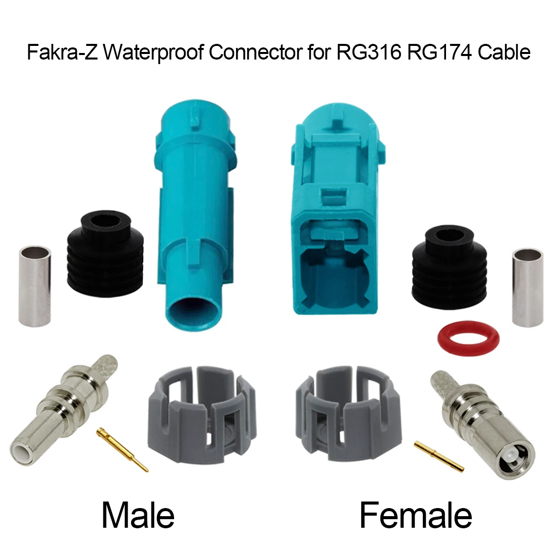 1pc-Fakra-Z-Male-Female-Waterproof-Connector-Universal-WaterBlue-Color ...