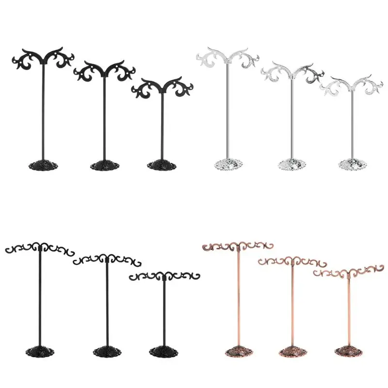 3-Pcs-Set-Metal-Hanging-Jewelry-Tree-Earring-Display-Stand-Necklace ...