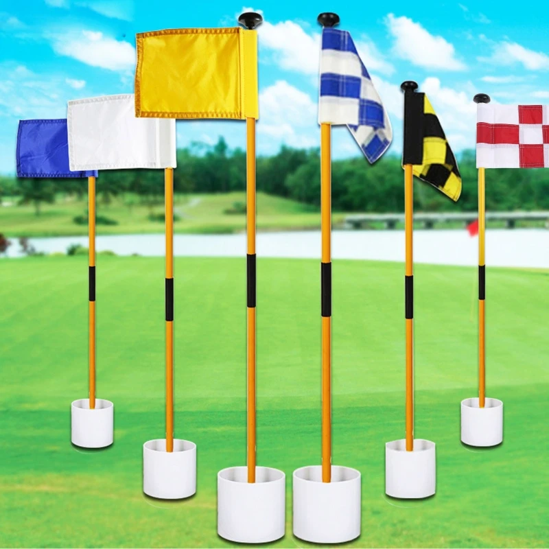 Portable-Detachable-Golf-Flagsticks-Putting-Green-Flags-Hole-Cup-Set ...