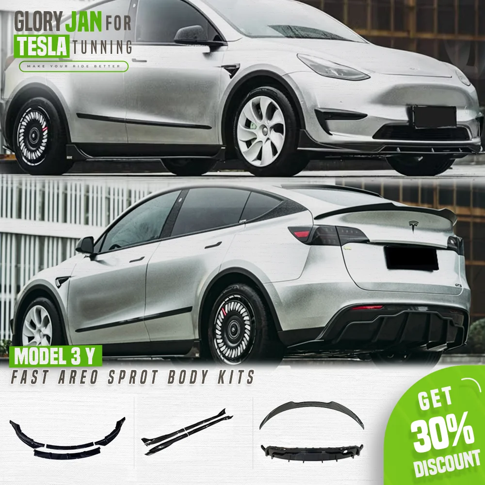 Model-3-Y-2017-2023-Body-Kits-For-Tesla-Fast-Aero-Tunning-Glossy-Black ...