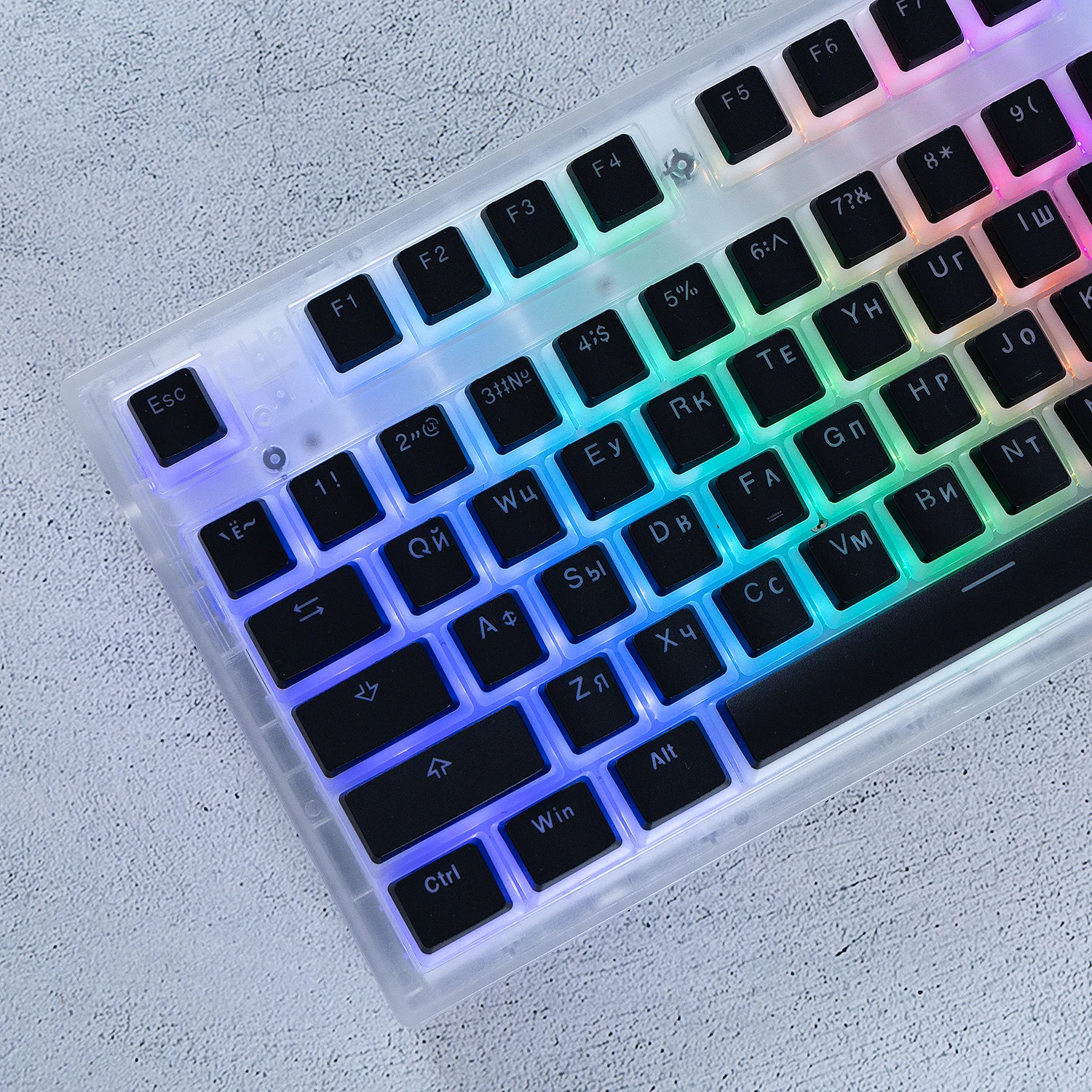Russian-Keycap-Translucent-Layout-Pudding-Keycaps108Keys-PBT-Game ...