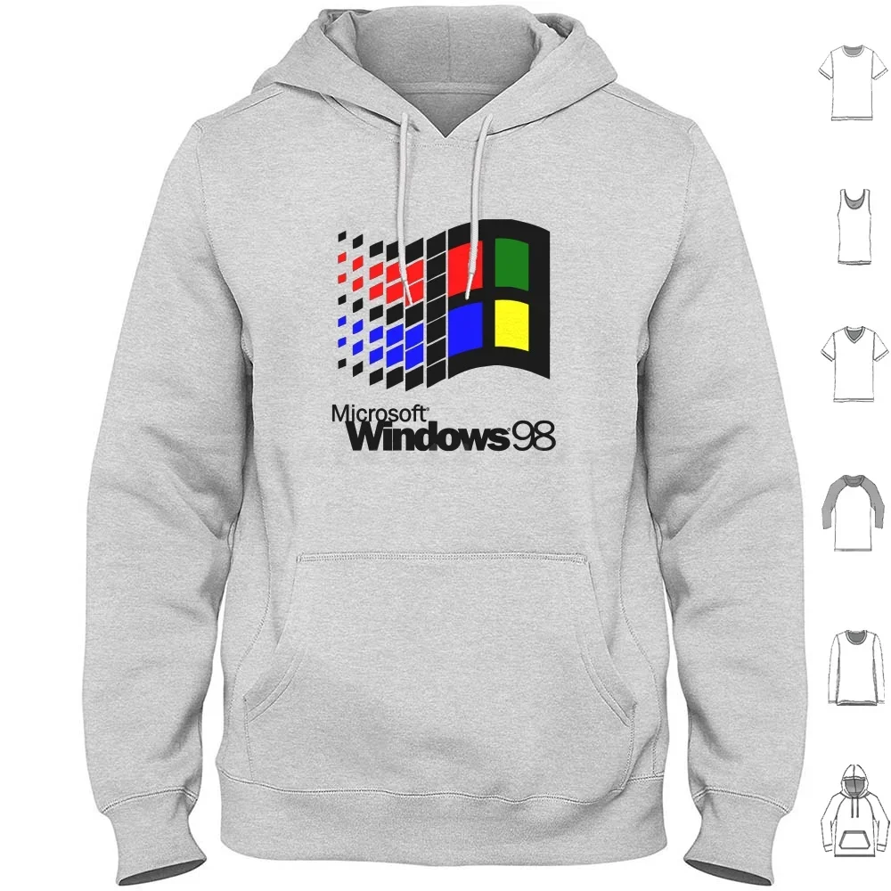 Microsoft-Windows-98-Hoodie-cotton-Long-Sleeve-Dos-Windows-Logo-98-95 ...