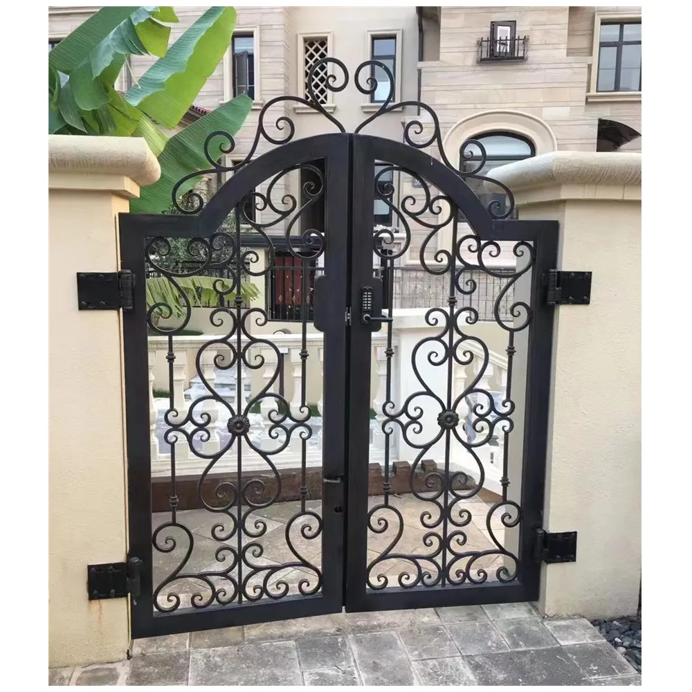 Garden Gate Outside Door House Galvernised Wrought Iron Gate Design for ...