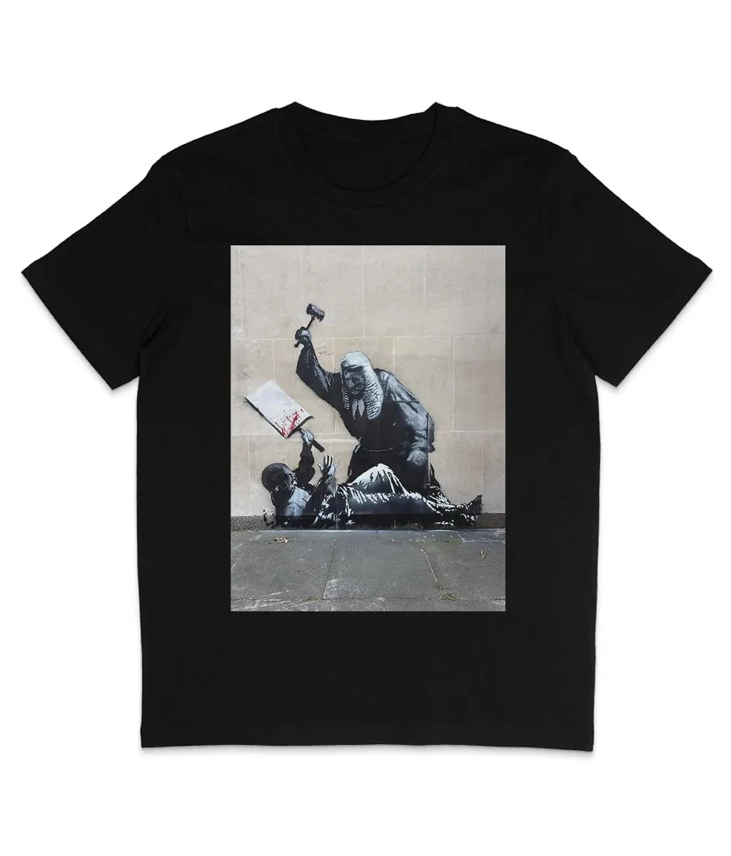 Best Selling Banksy Royal Courts of Justice Graphic T Shirts Retro ...