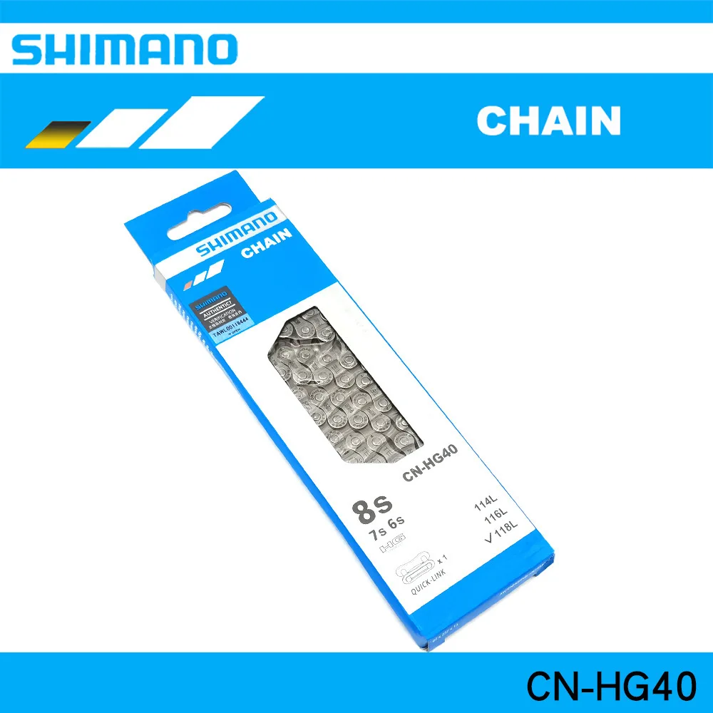 SHIMANO-CN-HG40-6-7-8-Speed-Chain-116L-Link-for-ROAD-Bicycle-Bike ...