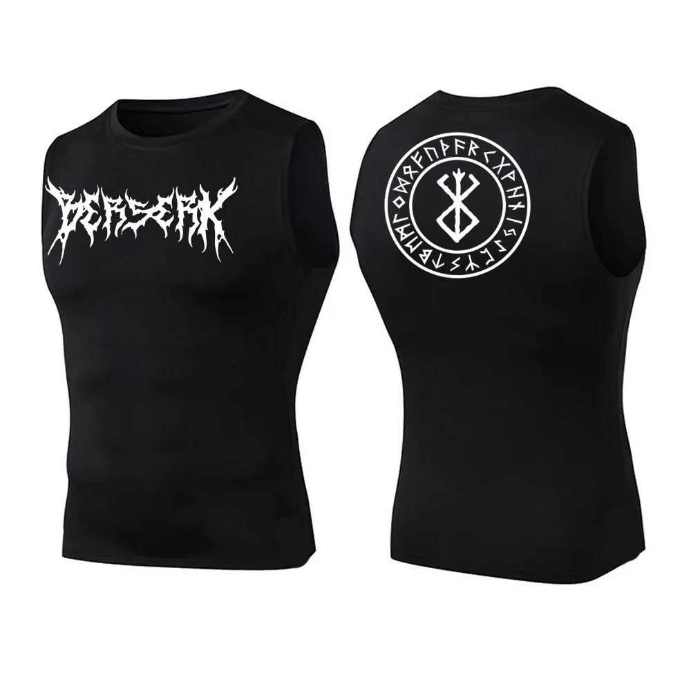 Anime Berserk Guts Print Compression Vest Men Gym Fitness Mens Vest ...