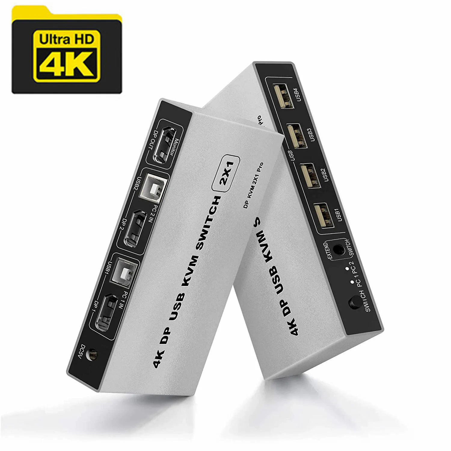 USB-KVM-Displayport-Switch-com-Desktop-Controller-Mouse-Keyboard-4K-DP ...