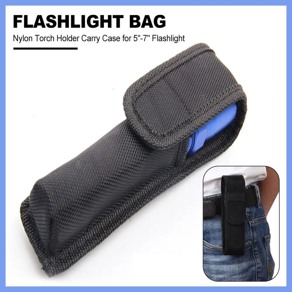Flashlight Pouch LED Torch Holster Case Outdoor Camping Hiking Molle ...