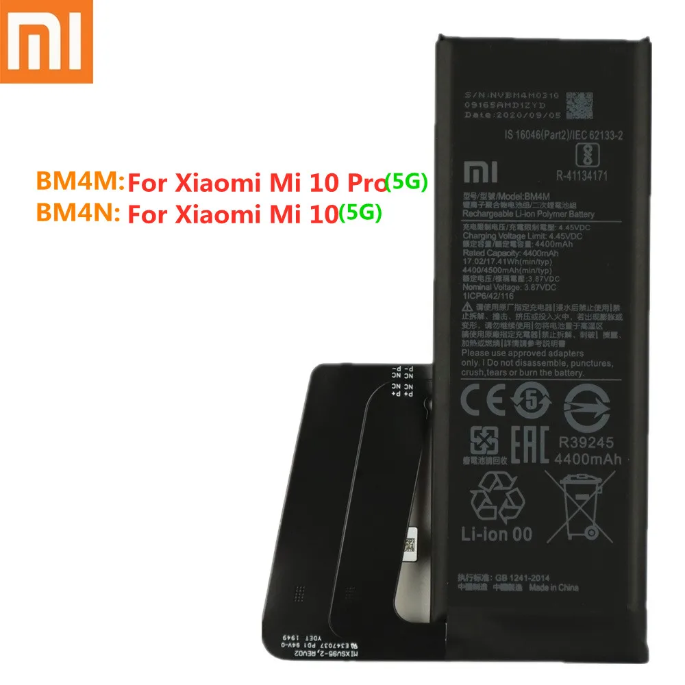 BM4M BM4N Xiao mi Original Battery For Xiaomi Mi 10 / Mi 10 Pro 5G Mi10 ...