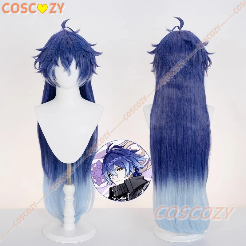 Genshin Impact Kyryll Chudomirovich Flins Cosplay Wig Blue Long Hair ...