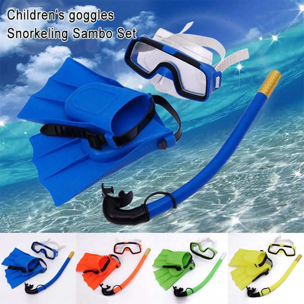 Children-Diving-Mask-Set-Anti-Fog-Swimming-Goggle-Masks-Snorkel-Fins ...