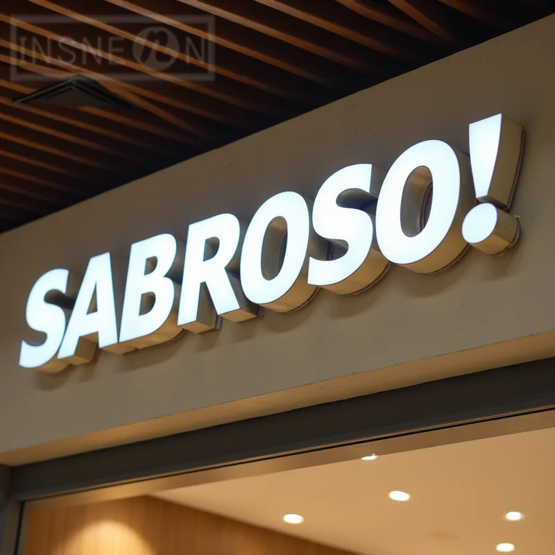 Custom LED Frontlit 3D Metal Sign Letters For Storefront Business ...