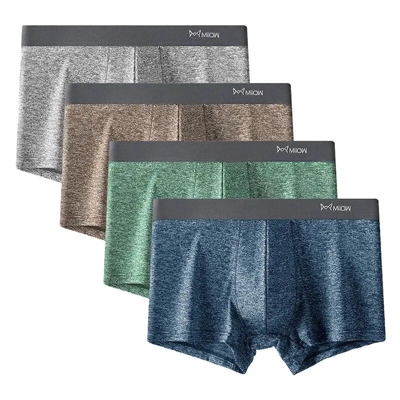 MiiOW-4Pcs-Polyester-Sexy-Men-Underpants-Boxers-Shorts-Breathable-Man ...