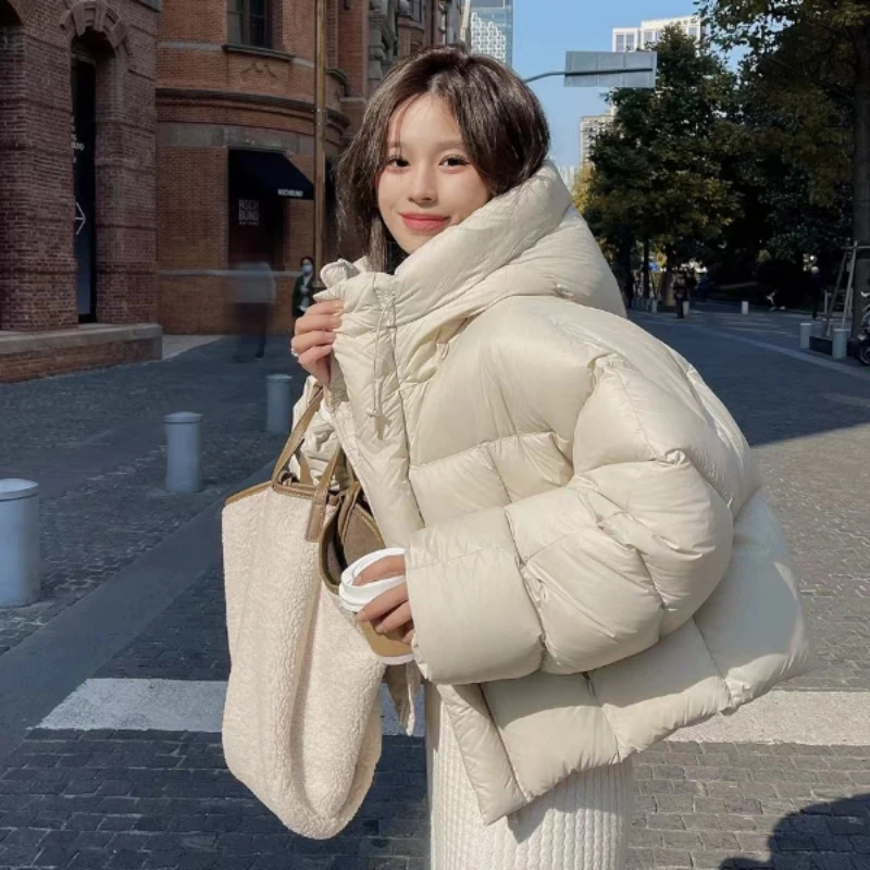 2024-New-Women-Jacket-Short-Winter-Coat-Female-Loose-Korean-Puffer ...