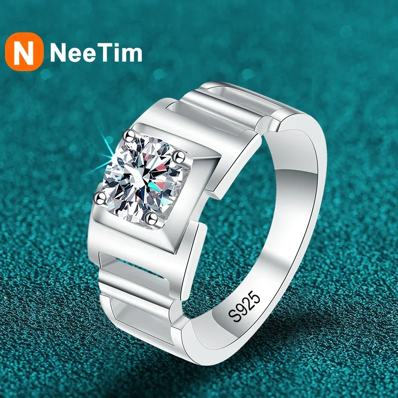 NeeTim-1ct-6-5mm-D-Color-Moissanite-Ring-For-Men-925-Sterling-Silver-with-18k-Gold.jpg