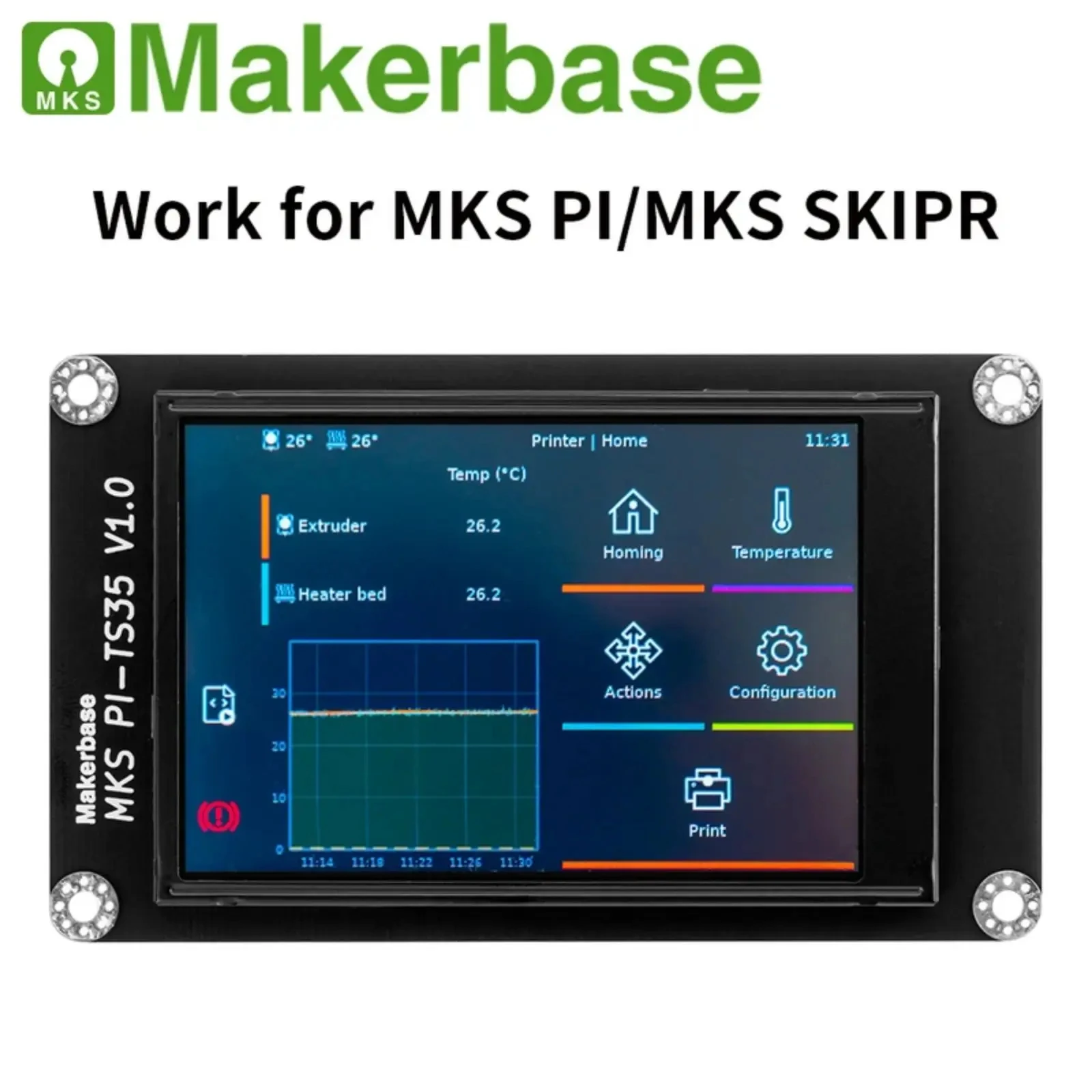 Makerbase-3D-Printer-LCD-Screen-MKS-PI-TS35-3-5-Inch-Capacitive-Screen ...