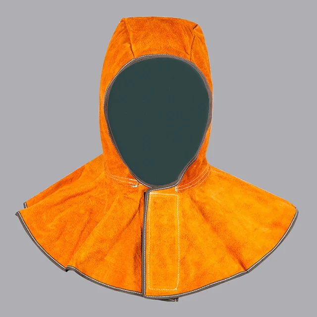 Cowhide Welding Cap, Head Wearing Shawl, Protective Mask, Leather ...