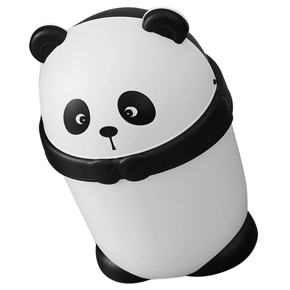 Panda-Trash-Can-Garbage-With-Lid-Small-Bin-Bathroom-Car-Shape-Litter ...