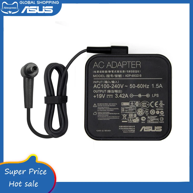 19V 3.42A 65W 4.5x3.0mm ADP 65GD B AC Adapter Laptop Charger For Asus ...