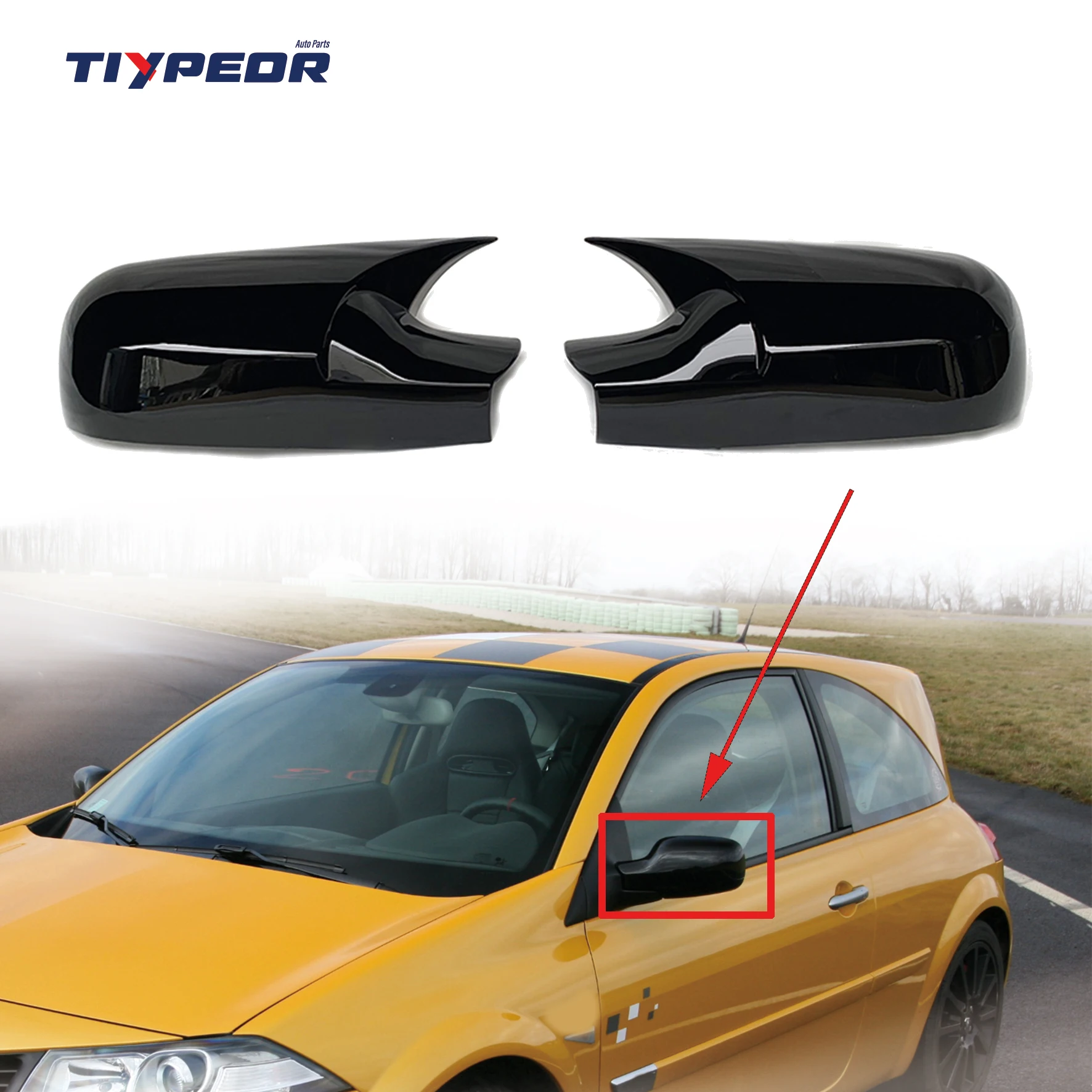 Car-Rearview-Side-Mirror-Cover-Trim-Side-Wing-Rearview-Glossy-Black ...