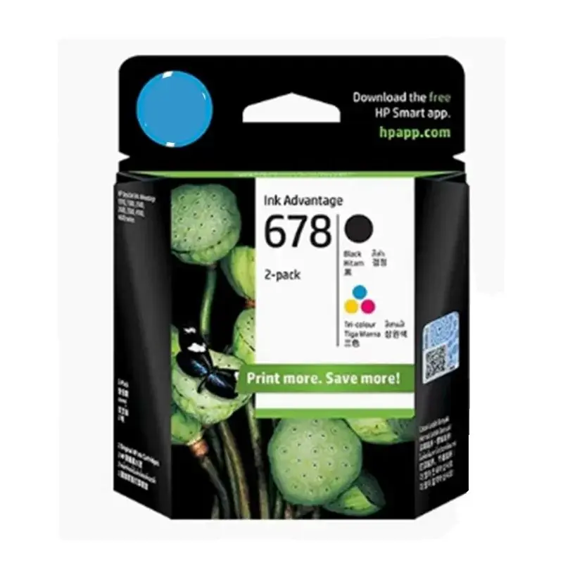 480/330 Pages Yield at 5%A4 Original HP 678 Ink Advantage Set For HP ...