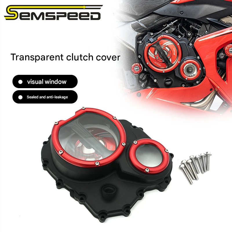 SEMSPEED For Honda CBR650R Right Side Crankcase Cover Clear Clutch ...