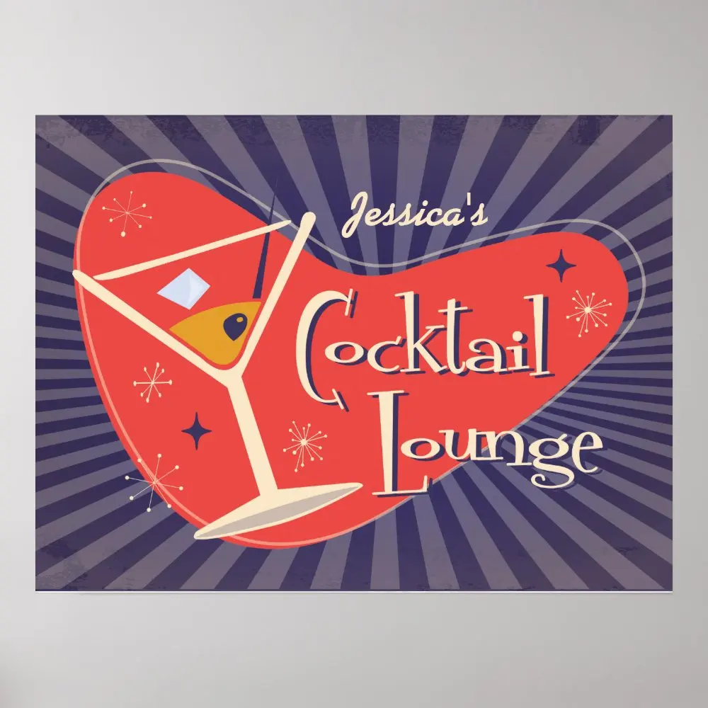 Mid-Century-Style-Cocktail-Lounge-Poster-Poster-Picture-Art-Modern ...