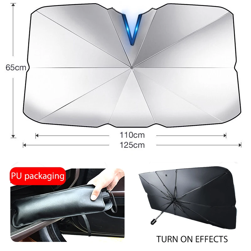 Car Windshield Sunshade Umbrella Type Sun Shade For Car Window Summer ...