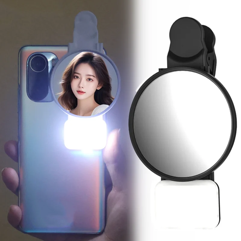 Universal Mobile Phone Fill Light Selfie Mirror Rear Camera Vlog Photo ...