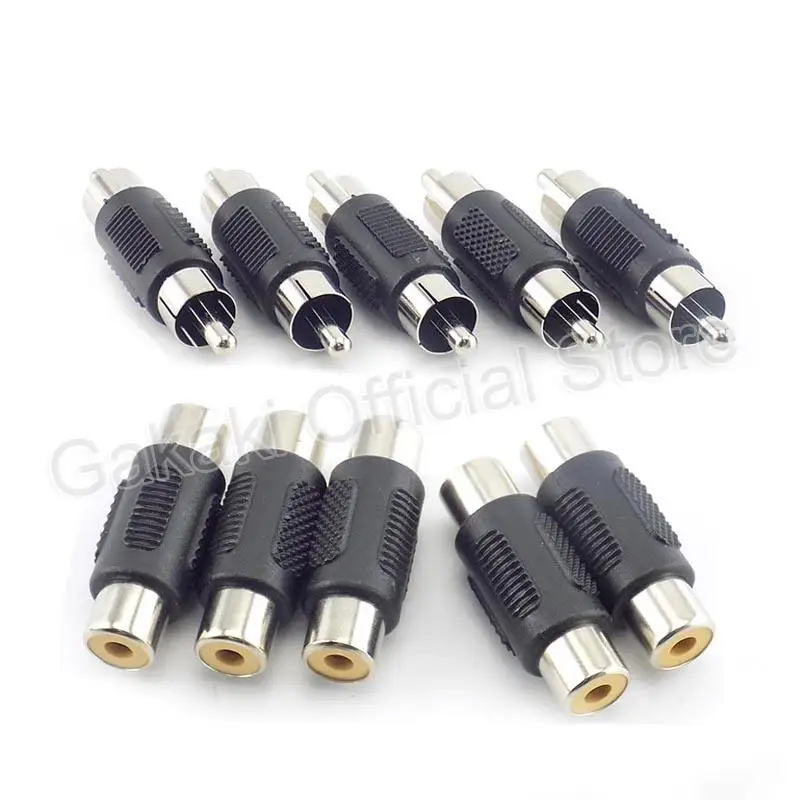 5pcs-RCA-Female-to-Female-Jack-Plug-Connector-Adapter-Male-to-Male-RCA ...