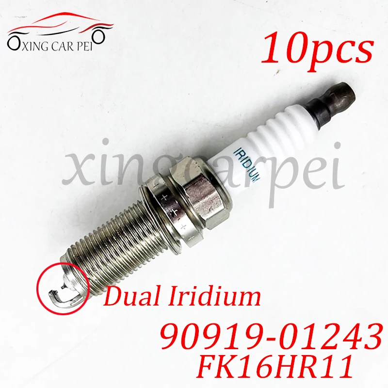 10pcs-lot-FK16HR11-90919-01243-Dual-Iridium-Spark-Plug-For-Toyota ...