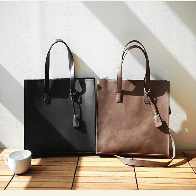 Korean-Style-Leather-Men-Tote-Fashion-Retro-Handbag-Weekend-Male ...