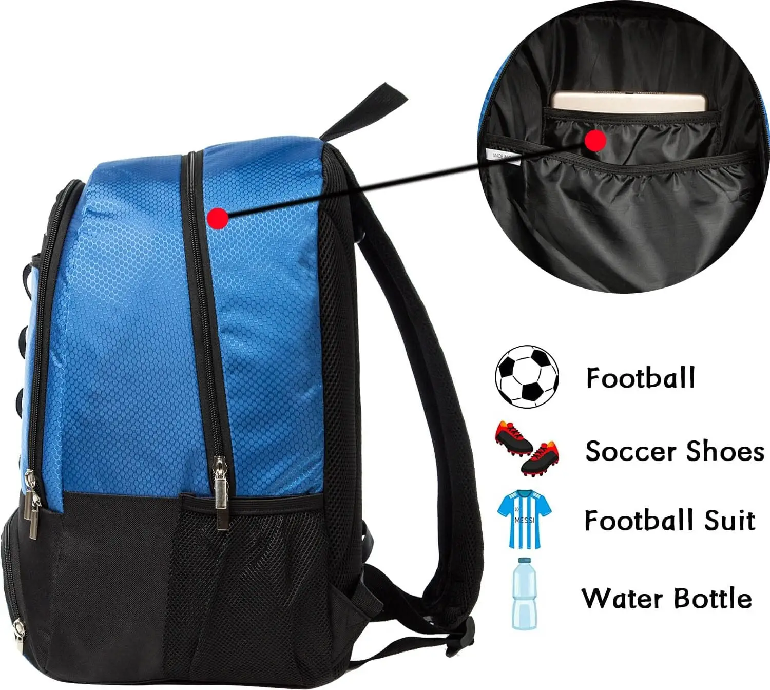 Youth Soccer Bag Outdoor Sport Backpack for Soccer, Basketball ...