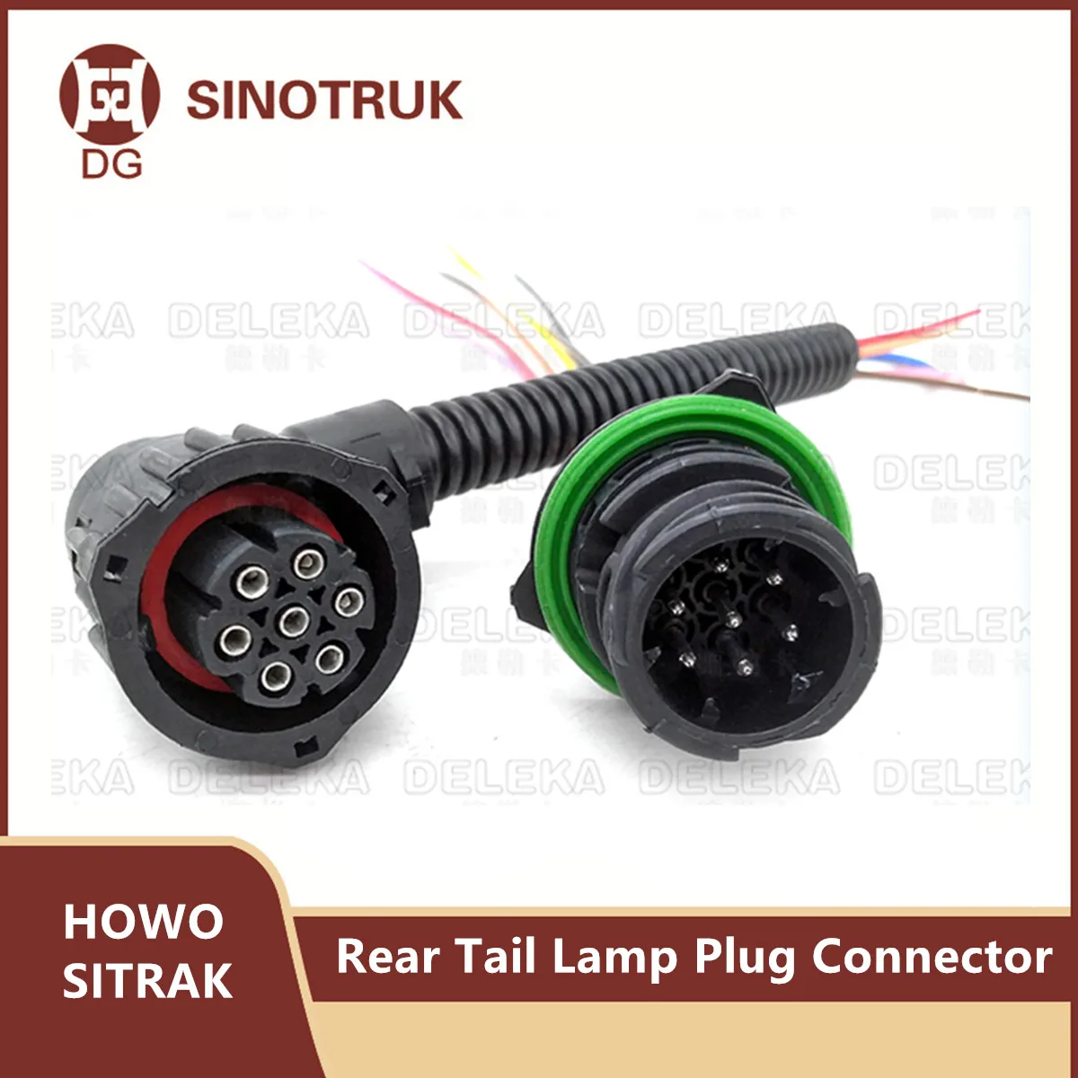 Rear Tail Lamp Plug Connector For Sinotruk HOWO SITRAK C7 Headlamp Butt ...