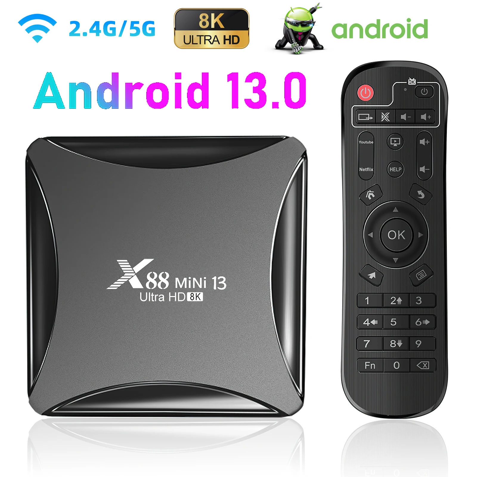 Smart-TV-Box-X88-Mini-Android-13-8K-Movie-Push-TV-Box-4G-32G-RK3528 ...
