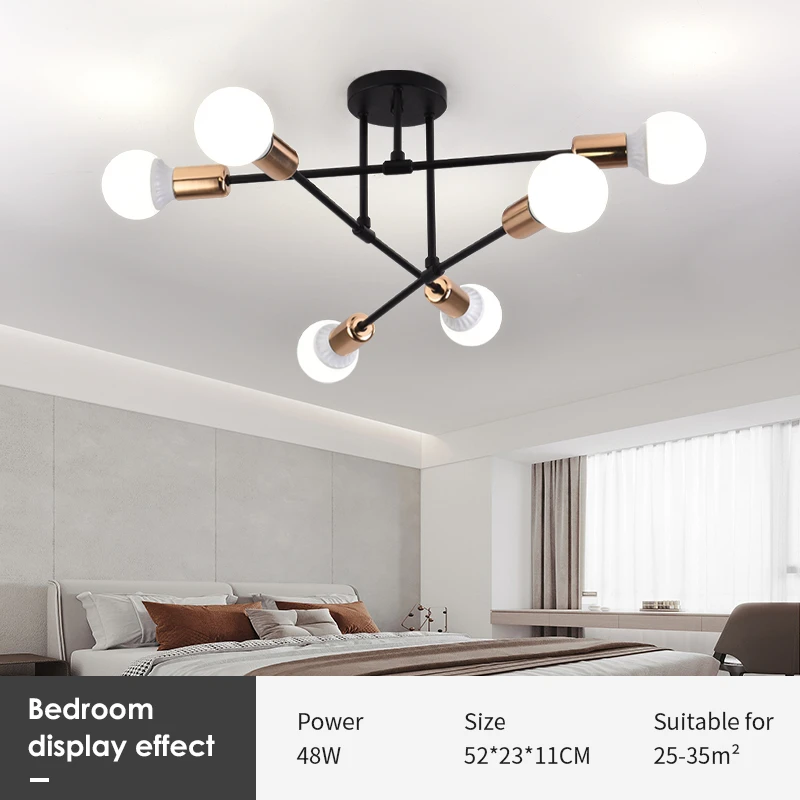 Dropshiping Modern Chandelier Simple Home Decor Lighting Led Bulbs ...