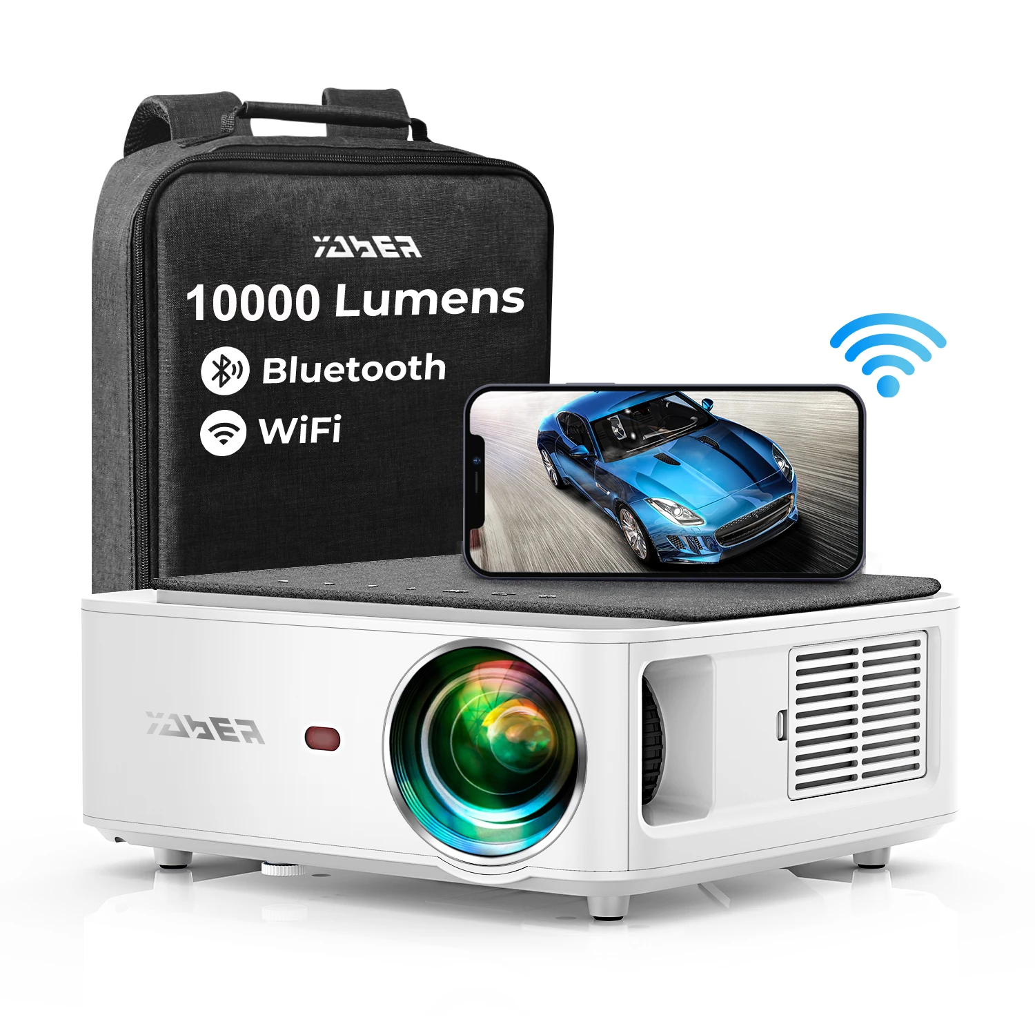 YABER-V6-5G-WiFi-Bluetooth-Projector-Full-HD-Native-1080P-Support-4K ...