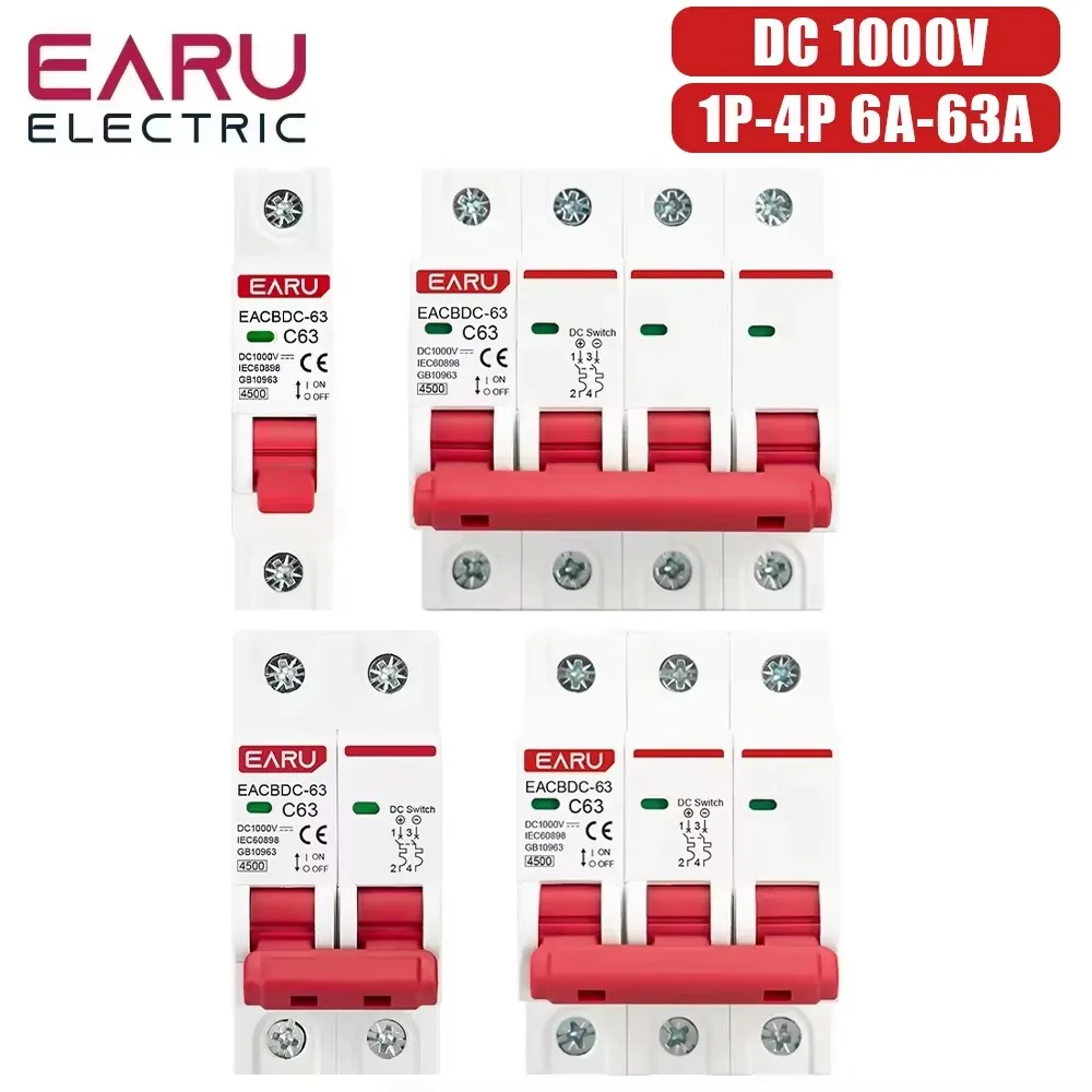 1P-2P-3P-4P-DC-1000V-MCB-Solar-Mini-Circuit-Breaker-Overload-Protection ...
