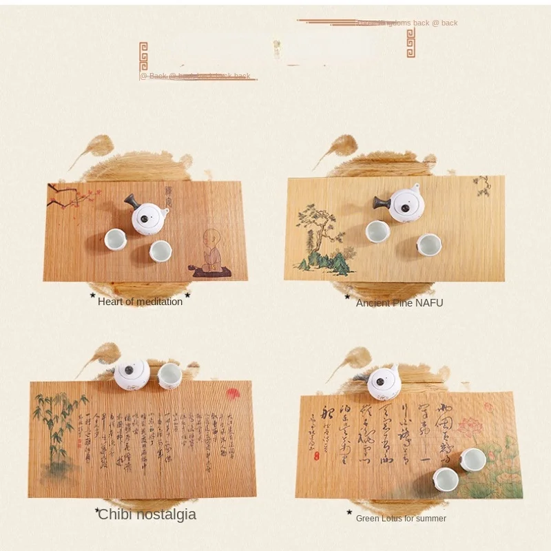 Insulation-Mat-Placemats-for-Table-Chinese-Zen-Tea-Bamboo-Placemat ...