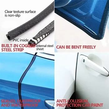Car Door Protection Strip -5 Meters-steel Sheet in Synthetic Rubber-no ...